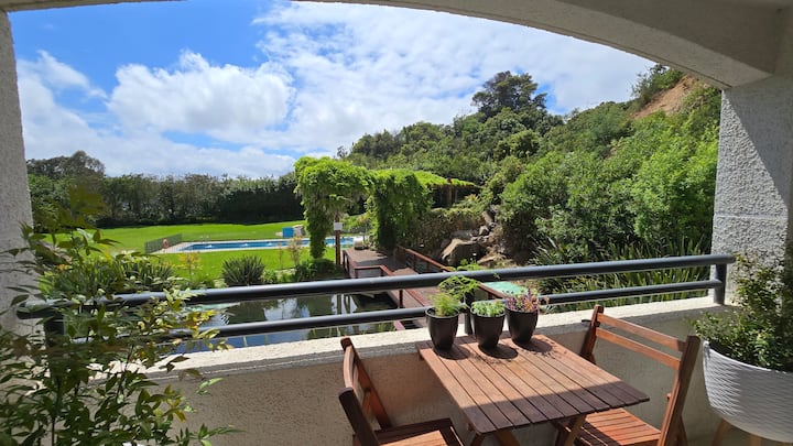 Departamento Tranquilo Vista Al Jardín Y Piscina - Viña del Mar