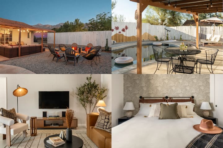 Twilight Palms | Heated Pool & Hot Tub +New Sauna! - Joshua Tree National Park