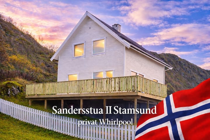 Sandersstua Ⅱ Stamsund Big Hot Tub & Fireplace - Stamsund