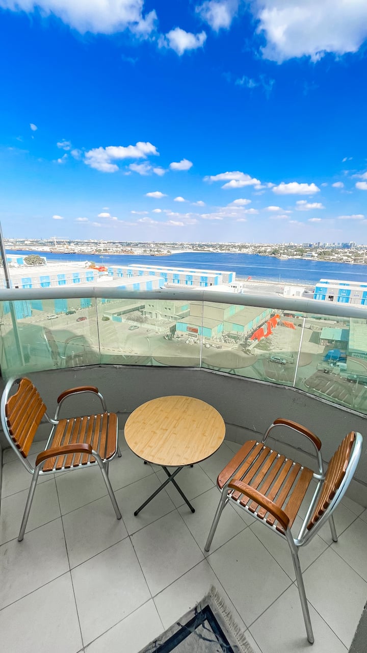 Spacious 1 Bedroom | Creek Front View - Ajman