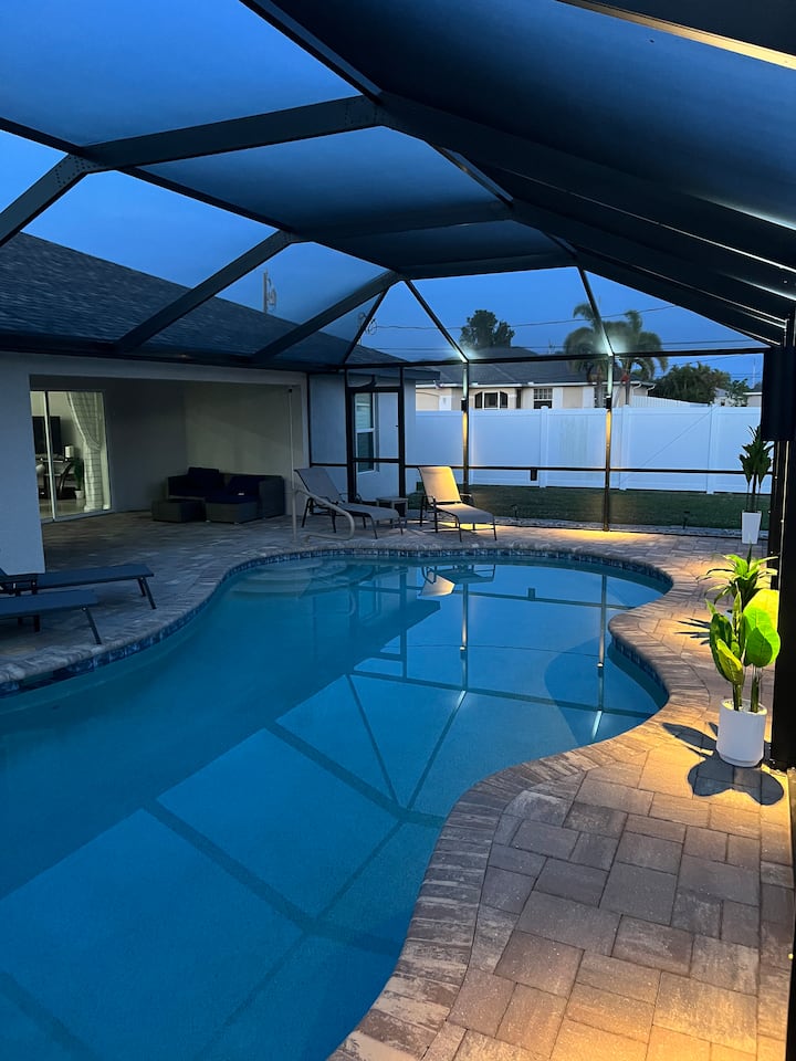 Heated Saltwater Pool  4br Family Home Lanai - ケープコーラル, FL