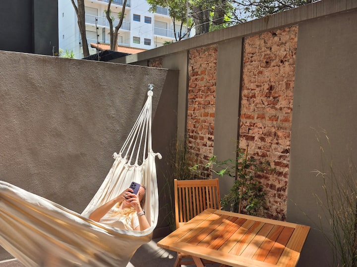 Relax En Moderno Estudio Con Patio | Chula Vista - Mar del Plata