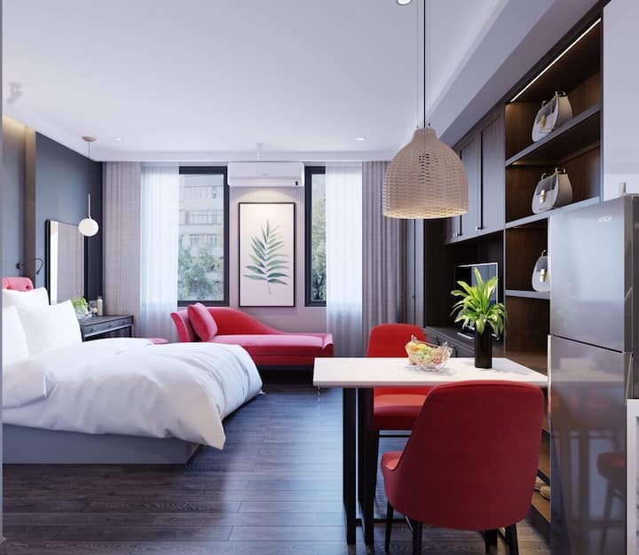 Mordern Red  Apartment Near By Han River, Beach - Da Nang