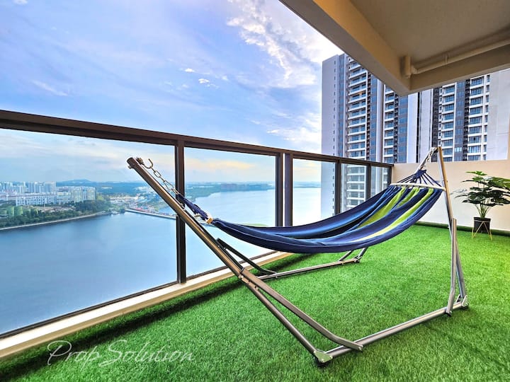 Full Seaview 3br Johor Bahru Ciq 9-10 Pax - Johor Bahru