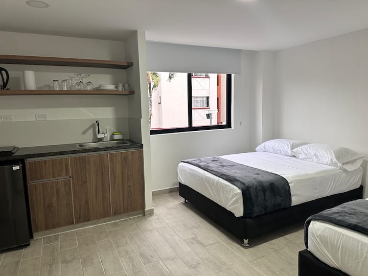 Bm-504 Comodo Apto Bomarzo Suites - Fast Wifi- Ac - カリ