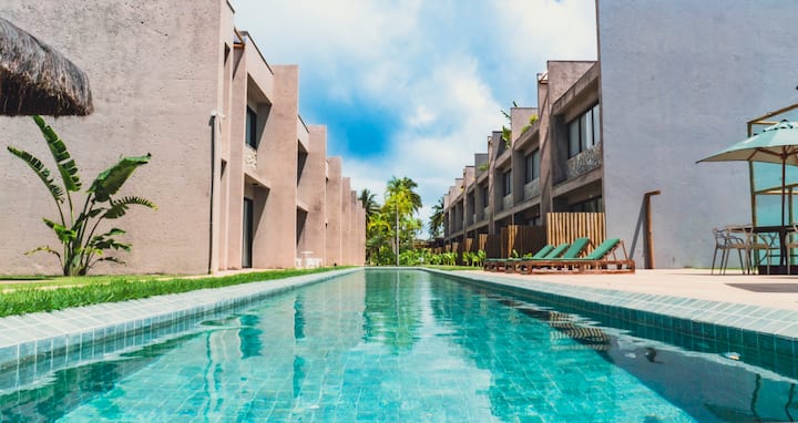 Apê C/ Ar, Academia, Beach/volei E Restaurante - São Miguel dos Milagres