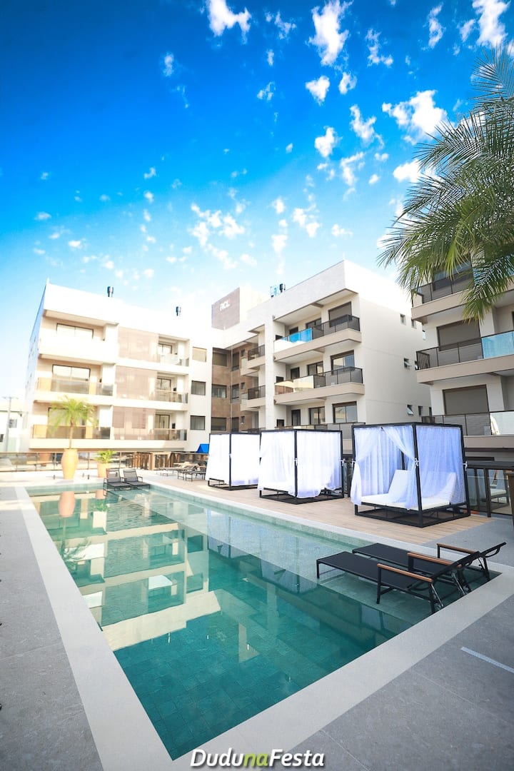 Palmas, Apartamento Super Luxo, Resort, Próx Mar. - Governador Celso Ramos