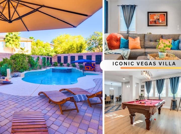 Iconic 6br Vegas Villa. Heated Pool, Spa & Games - Henderson, NV