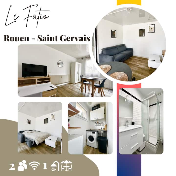 Le Fatio - Studio Terrasse - Wifi - 2p - Rouen