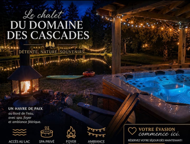 Chalet Du Domaine Des Cascades - Spa Et Lac Privé - Laurentides