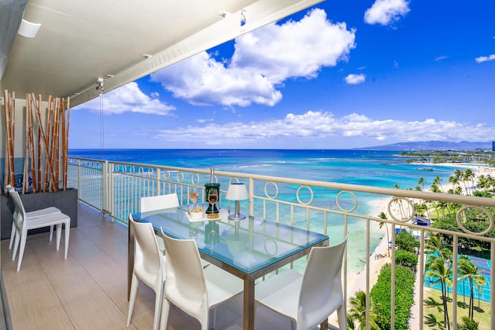 Luxury Beachfront 2b/2b/1pk At Waikiki Shore #1302 - Honolulu