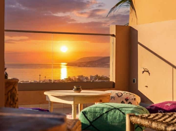New 2br Apt · Sea View Sunset Terrace Surf Nearby - Taghazout