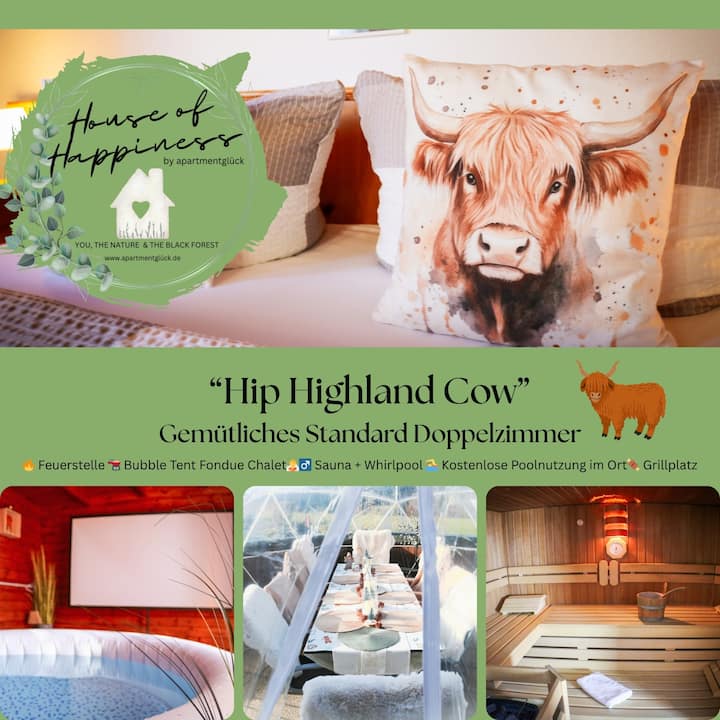 "Hip Highland Cow" Im House Of Happiness (7) - Schluchsee