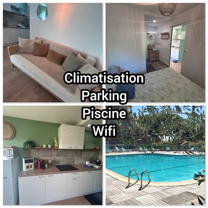 L’eden - Magnifique T2 Climatisé Avec Piscine - Balaruc-les-Bains