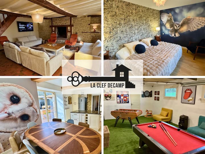 Chouette Et Hibou 30pers 2 Gîtes : Jacuzzi Billard - Saint-Lô