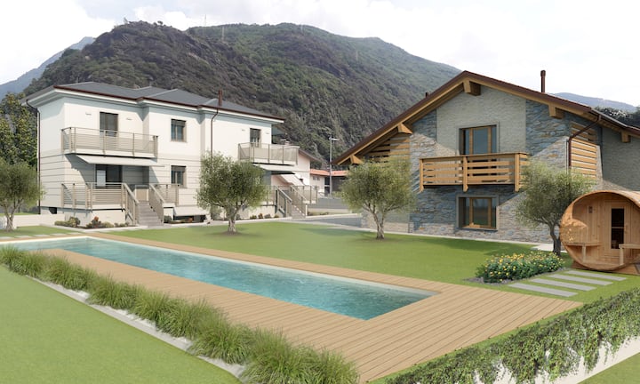Villa Sunrise With Pool And Garden Near The Beach - Barzio