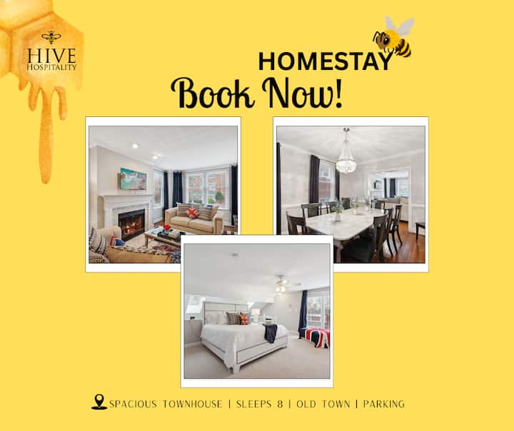 Spacious Townhouse | Sleeps 8 | Old Town | Parking - Alexandria, VA