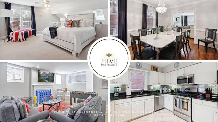 Spacious Townhouse | Sleeps 8 | Old Town | Parking - 알렉산드리아