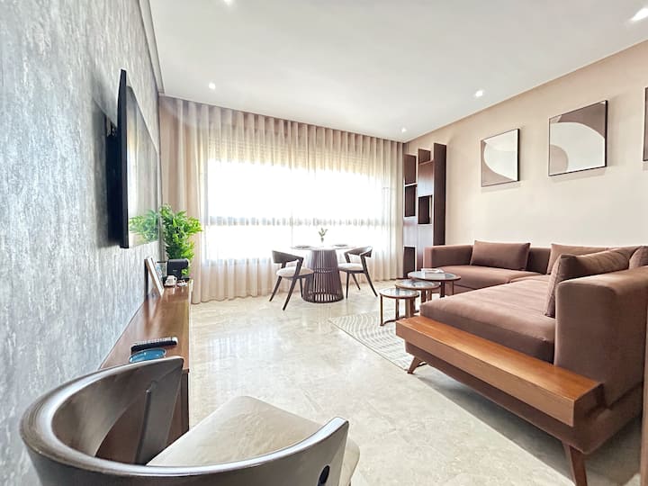 Modern&cosy 1br|ziraoui|fastwifi+parking+amenities - Casablanca