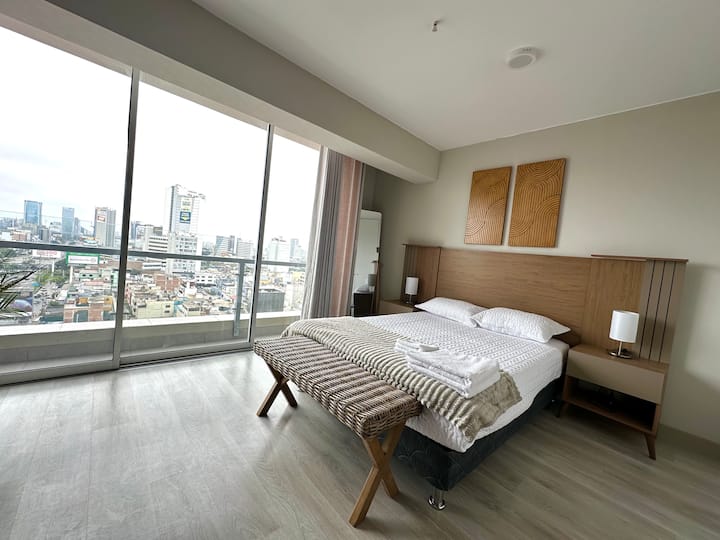 Bh* Increíble Vista Lima   -Loft 1br Javier Prado - Lima