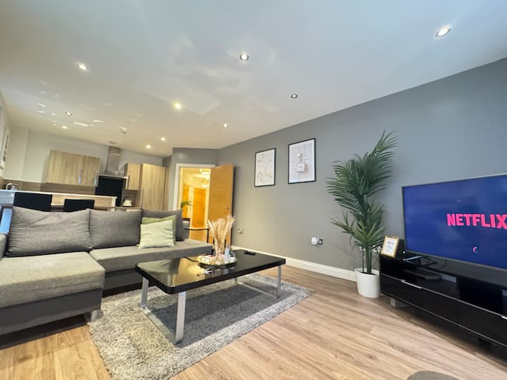 Modern Two Bedroom Apartment Free Parking Sleeps 5 - Birmingham