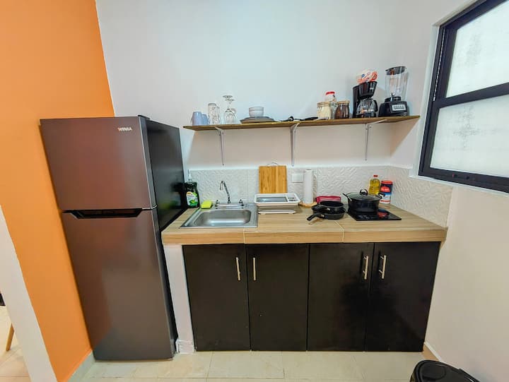 Rooftop Pool Studio Full-equipped & 15min To Beach - Cancún