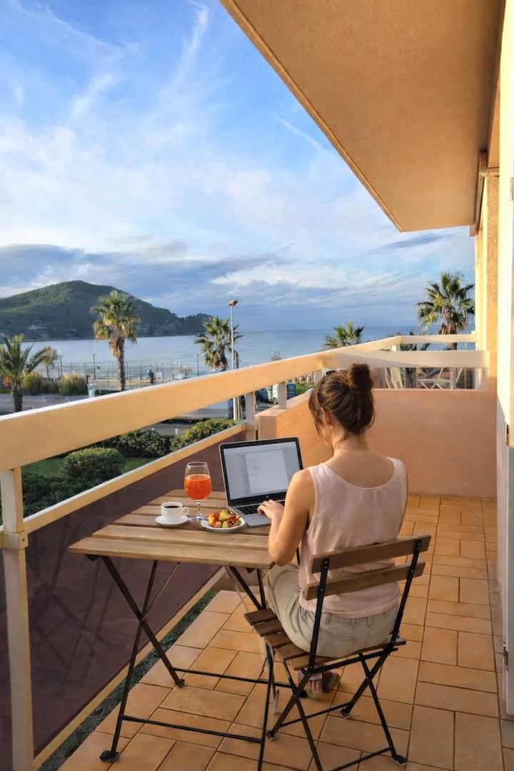 La Cigale Bleue - Bord De Mer, Balcon + Parking - Saint-Cyr-sur-Mer