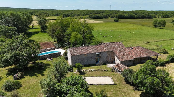 Gite Valades - Avec Piscine Et Belle Vue - Saint-Antonin-Noble-Val