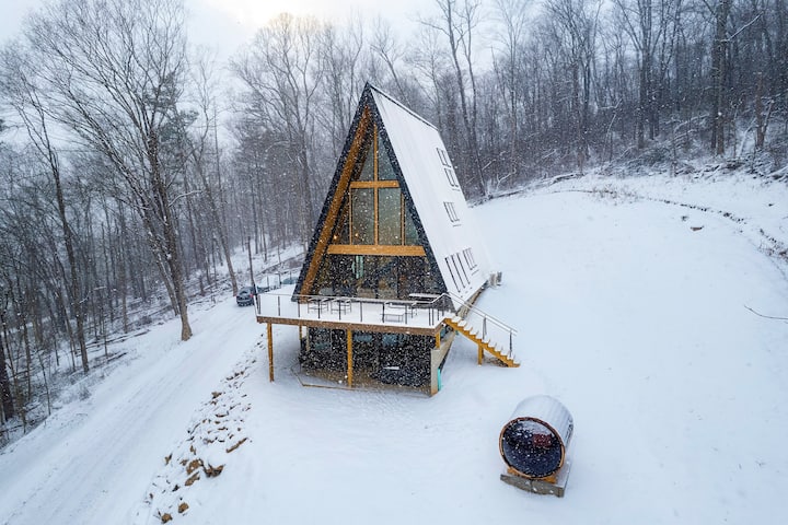 Diamond View Pa: A-frame~hot Tub~sauna~city View - Ligonier, PA
