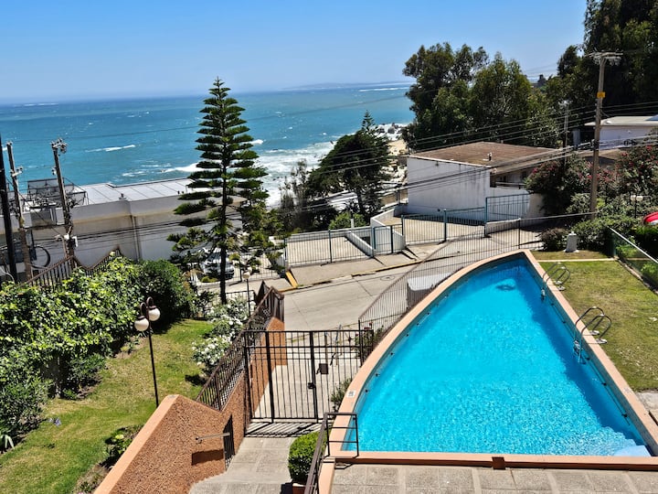 Departamento Con Piscina A 2 Minutos De La Playa - Concón