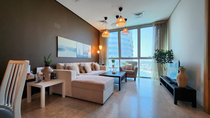 Mega Place Viewing Sea And Golf, 2 Br In Pearl - الدوحة