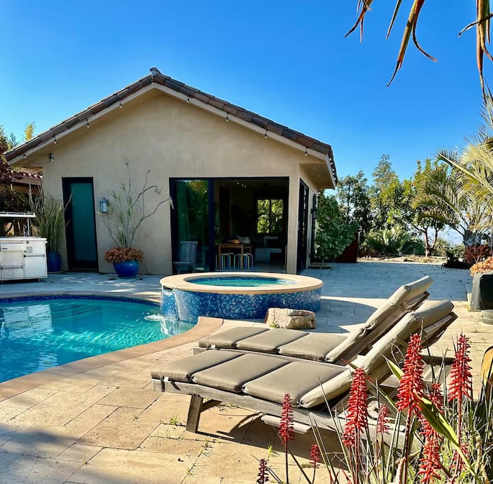 Sanctuary Pool House Spa, Huge Deck, Amazing Views - Bonsall, CA