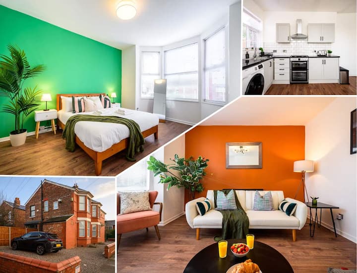 Modern 4-bed  Free Parking  Work & Leisure Stays - Manchester