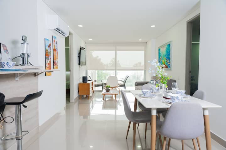 Apartamento De Lujo Cerca Al Mar, Barrio Crespo - Cartagena