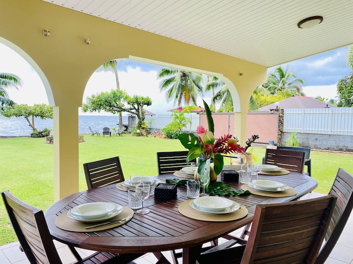 Villa Ahui Tautira Avec Accès Privé Au Lagon - Tahiti