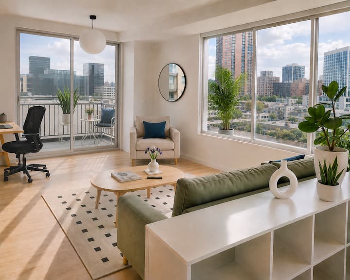 Sky View 1br Corner Condo/ 5 Min Bts + Fast Wifi - Thailand