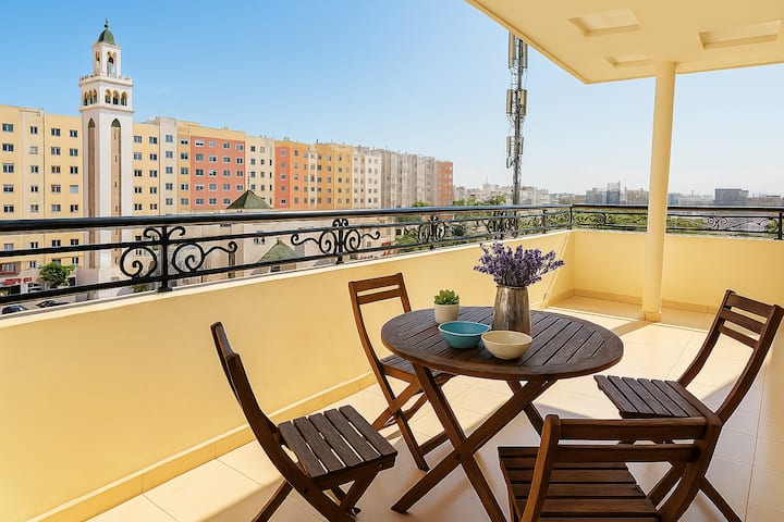 Cosy Sunny 2br - Central Near Train And Tram - Casablanca