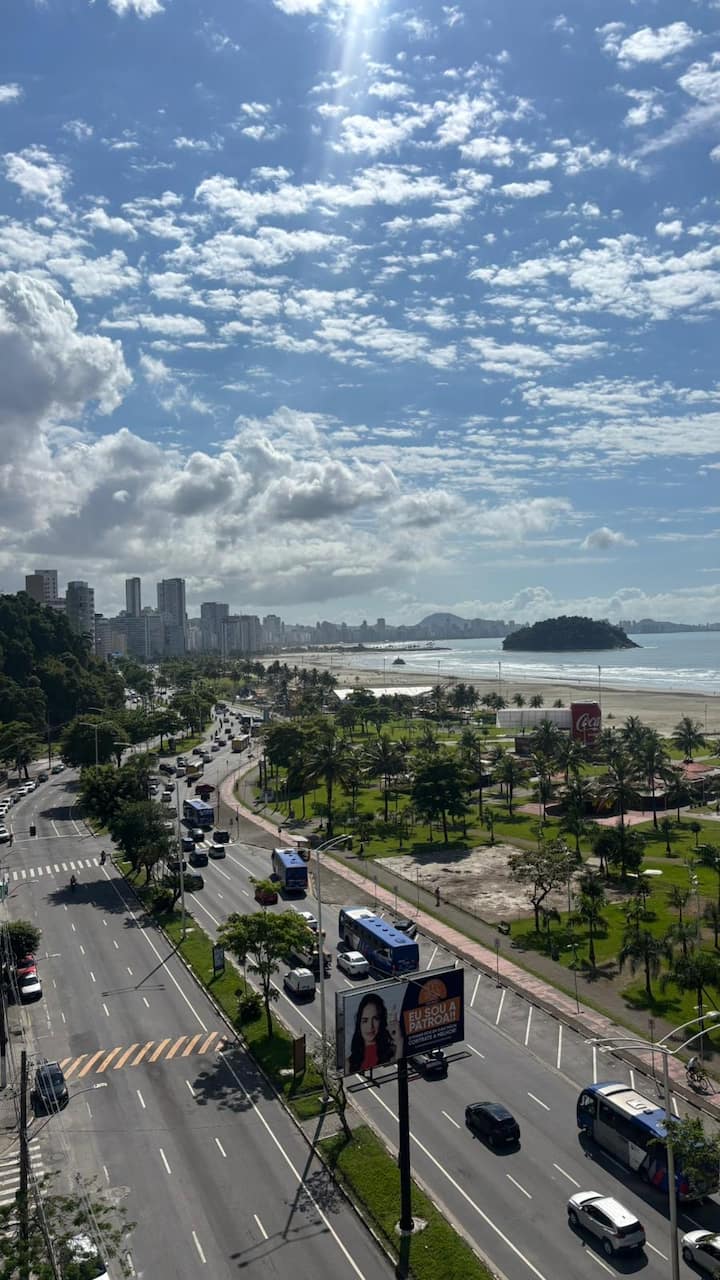 Apartamento Frente Mar Excelente Vista - Sao Vicente, Brazil