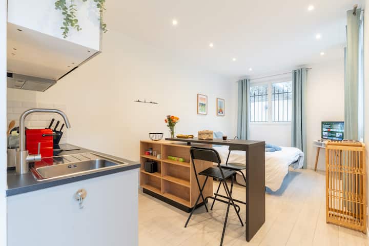 Chez Marie : Studio Bleu 32m² Rénové – Par-easy - Herblay-sur-Seine