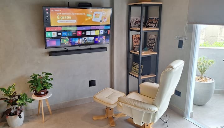 Imperdível Moderno Studio Premium 5 Min Da Praia - 산투스