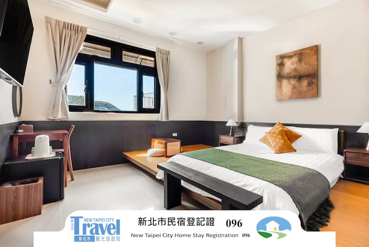 九份 和風小築智能入住旅宿丨近老街丨山景雙人房 - 瑞芳區