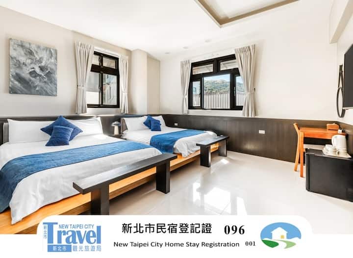 九份 和風小築智能入住旅宿丨近老街丨經典四人房 - 貢寮區