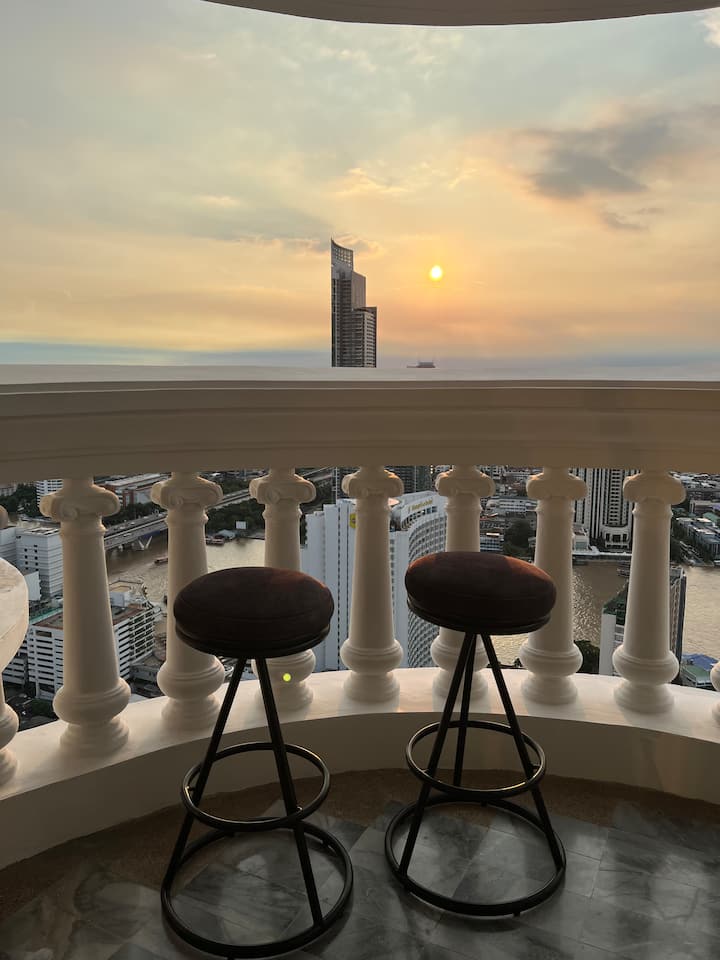 Elegant Panoramic Riverview Bts/boat/streetfood - Bang Rak