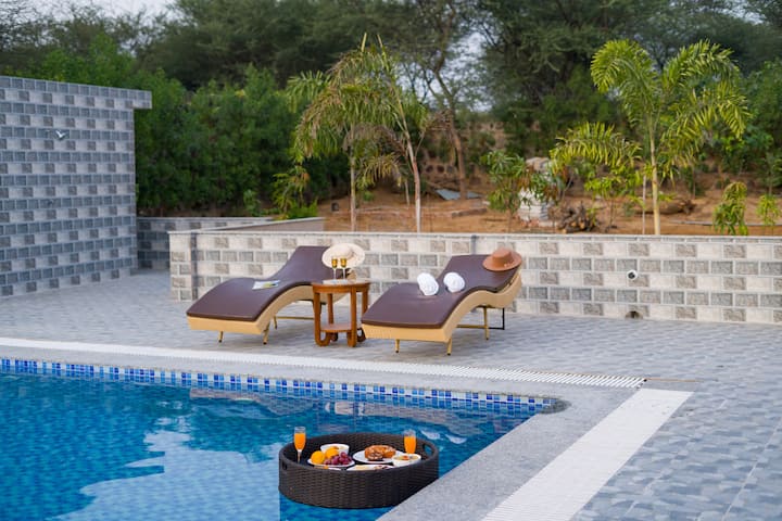 Elivaas 4bhk |Pool & Garden| Terrace |Pet-friendly - Manesar