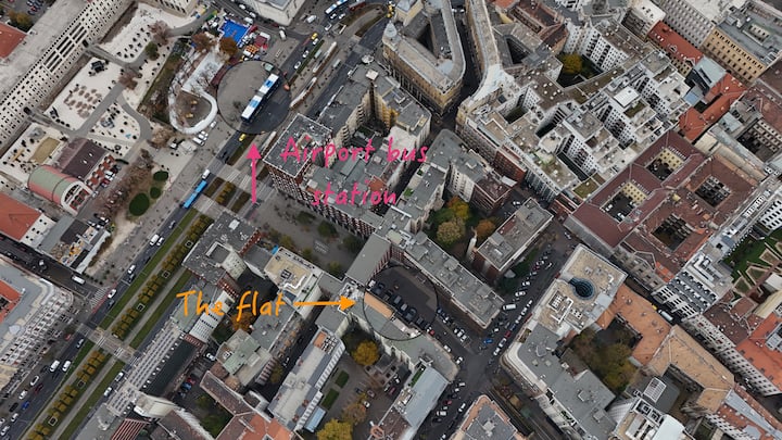 1 Minute To Airport Bus St | Ac | Real City Center - Budapeste