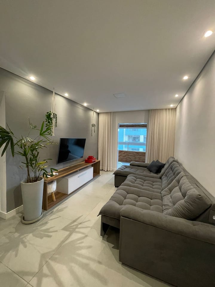 Apartamento Belíssimo 80m Praia - Canto Do Forte - Praia Grande