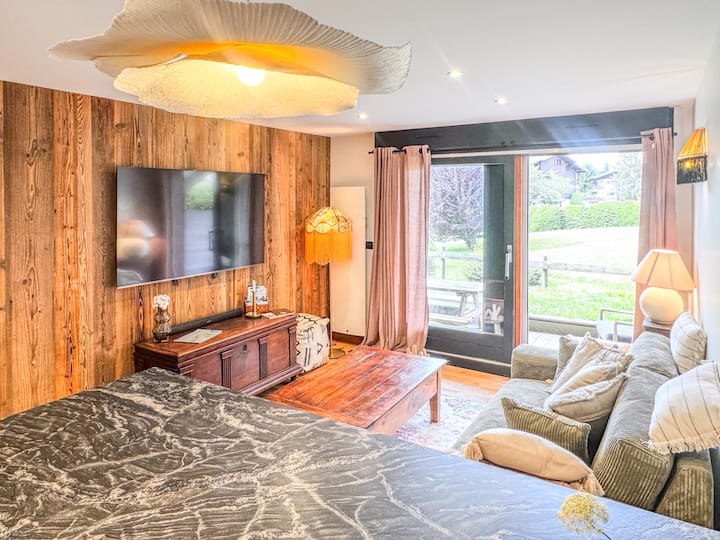 Chalet Sassy Evasion Cocooning +Jardin Et Box - Megève