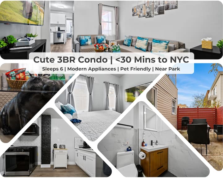 Newly Renovated Luxury 3br Condo! 30 Mins To Nyc - Jersey City, NJ