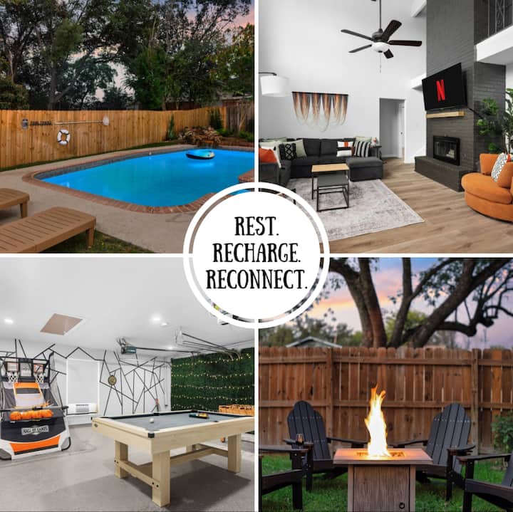 Vacation Oasis - Heated Pool+hot Tub+bar+game Room - San Antonio, TX