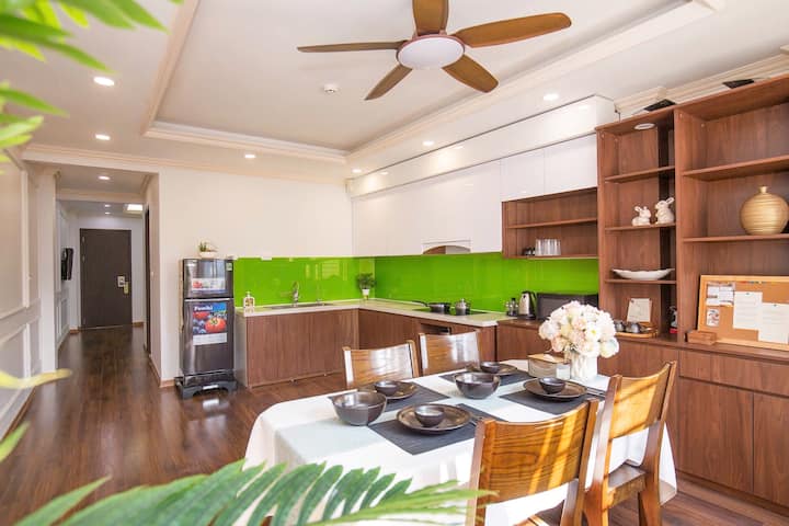 Xoi Setai 50m²|kitchen|lift|laundry|neflix @Center - Hanoï